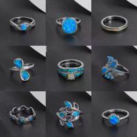 China Blue Green Quartz Gemstone Opal Ring Silver Band 925 Sterling Silver Ring Jewelry for sale