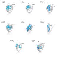 China Natural Blue Sterling Opal Jewelry Ring For Women ODM for sale