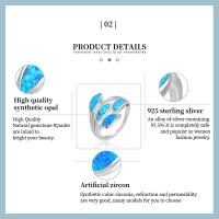 China Vintage S925 Sterling Silver Opal Ring Band Charm Jewelry Customized for sale