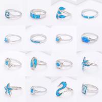 China Vintage S925 Sterling Silver Opal Ring Band Charm Jewelry Customized for sale