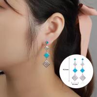 China Drop Synthetic Opal Leverback Earrings Women 925silver Jewelry for sale