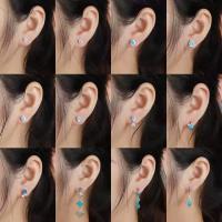 China Drop Synthetic Opal Leverback Earrings Women 925silver Jewelry for sale