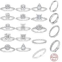 China 18K Silver Prong 0.5ct Diamond Moissanite Jewelry Customized For Wedding Engagement for sale