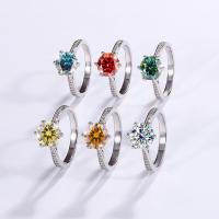 China 14K Gold 925 Silver 6 Prong Moissanite Jewelry Ring Adjustable For Engagement for sale
