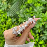 China Sparkling Round Clear 925 Sterling Silver Cubic Zirconia Band Ring CZ for Engagement for sale