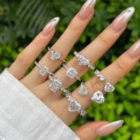 China Sparkling Round Clear 925 Sterling Silver Cubic Zirconia Band Ring CZ for Engagement for sale