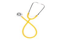 China Hospital Use Best Seller Yellow Dual Head Aluminum Stethoscope for sale