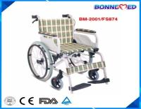 China BM-2001/FS874 Best Price Foldable Manual Wheelchair ,Detachable Wheelchair/Foshan Wheelchair/Aluminum Cheap Wheelchair for sale