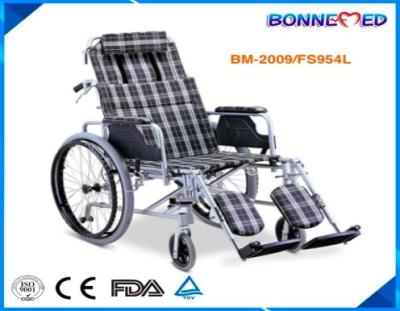 China BM-2009/FS954L Grey Best Selling Aluminum Frame Economic Adjustable Headrest Wheelchair Detechable Footrest Wheelchair for sale