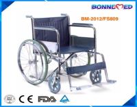 China BM-2012/FS809 Best Selling Chorme Steel Frame Economic Wheelchair 809 Popular Fixed Armrest and Footrest Wheelchair for sale