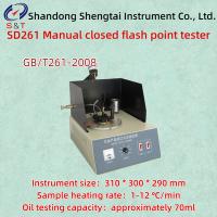 China SD261 70ml Sample Manual Closed Flash Point Tester ASTM D93 Heating Rate 1-12 ℃/Min for sale