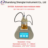 China Automatic Trace Moisture Meter with 0 ～ 400mA Electrolytic Current 0.1ug Resolution for ASTM D6304 Compliant Karl Fischer Coulometric Titration for sale
