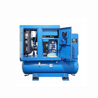 China 200L - 500L Integrated Screw Air Compressor With Air Or Water Cooling Customized Color for sale