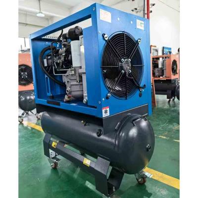 China Mini Small Industrial Compressor 2.2kw 3.7kw 4.5kw 5.5kw 7.5kw 9kw Single Phase Screw Air Compressor With Tank for sale