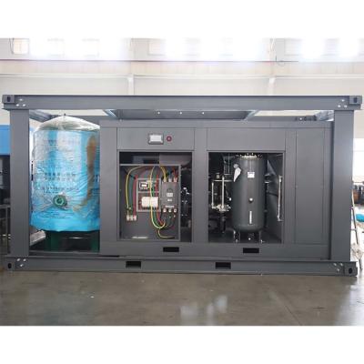 China 200hp Skid-mounted Screw Air Compressor With Tank And Soft Start for sale