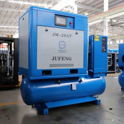 China Direct Driven Screw Air Compressor 22kw 30HP Integrated Dryer and 300L Air Tank Complete Package 380V for sale