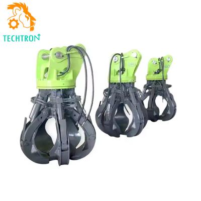 China Factory Supply Hydraulic Orange Peel Grapple for Excavator Use for sale