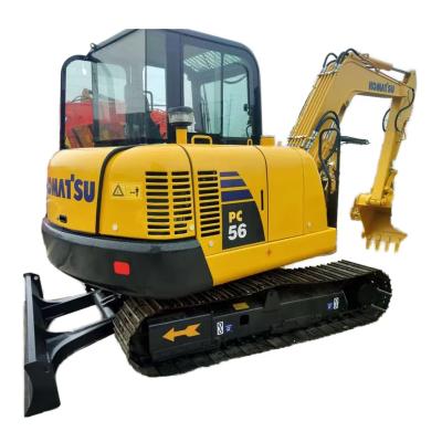 China 5.6-Ton Komatsu PC56 Mini Crawler Excavator Second-Hand in Good Condition for Sale for sale