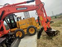 China Low-Priced Second-Hand Doosan DH150W-7 Wheeled Mobile Loader and Small Excavator for sale