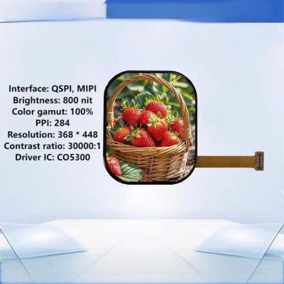 China 2.05 Inch Amoled Dot Display 368*448 For Outdoor Definition Color Screen for sale