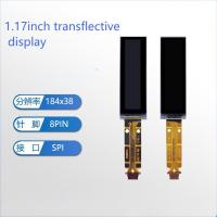 China 1.17 Inch Transflective TFT Display 184x38 For Wearable Devices for sale