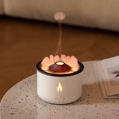 China Ultrasonic 360ml Volcanic Flame Aroma Diffuser with DC24V Nano Mist Humidifier for sale