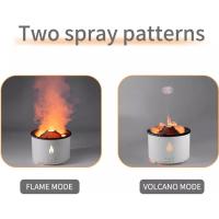 China Ultrasonic 360ml Volcanic Flame Aroma Diffuser with DC24V Nano Mist Humidifier for sale