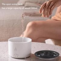 China Ultrasonic 360ml Volcanic Flame Aroma Diffuser with DC24V Nano Mist Humidifier for sale