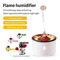 China 2H/8H Timer Flame Light Volcano Diffuser Humidifier Waterless Auto Shut-Off Aroma Volcano Aromatherapy Air Humidifier Diffuser for sale