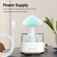China Rain Cloud Humidifier 450ml USB Type C Adjustable Water Flow 7 Color Light Aroma Diffuser for sale