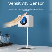 China Battery Operated 350ml 2 in 1 Forehead Thermometer and Auto Soap Dispenser with 18 Languages for sale