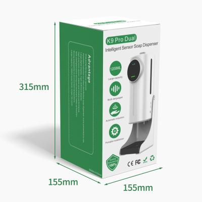 China Touchless Soap Dispenser 1200ml Wall Mount Automatic Hand Sanitizer Dispenser ABS Plastic Hotel Hospital for sale