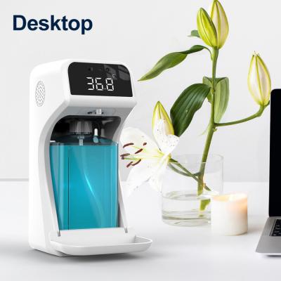China Touchless 1000ml ABS Plastic Automatic Soap Dispenser with Infrared Thermometer F12 for sale
