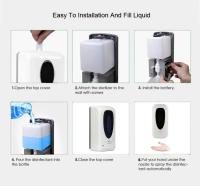 China 1000ml Wall Mounted Automatic Hand Sanitizer Dispenser Touchless Sensor Soap Dispenser with DC and Battery for sale
