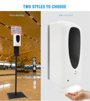 China 1000ml Wall Mounted Automatic Hand Sanitizer Dispenser Touchless Sensor Soap Dispenser with DC and Battery for sale