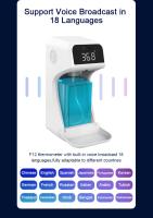 China Automatic Hand Sanitizer Soap Dispenser 1000ml with Temperature Scanner F12 for sale