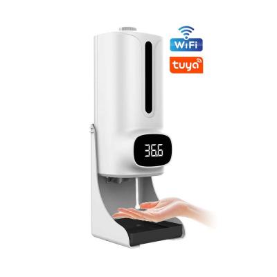 China Touchless Hand Sanitizer Dispenser 1200ml with Thermometer K9 Pro Plus Wall Mount for sale