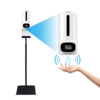 China K9 Pro Plus Tripod Stand Automatic Hand Sanitizer Dispenser with Temperature Scanner 1000ml for sale