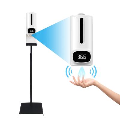 China K9 Pro Plus Tripod Stand Automatic Hand Sanitizer Dispenser with Temperature Scanner 1000ml for sale