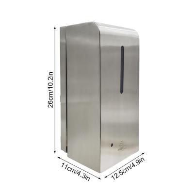 China 1000ml Wall Mount Stainless Steel Touchless Automatic Hand Sanitizer Dispenser ABS Plastic 7-15cm Sensor for sale