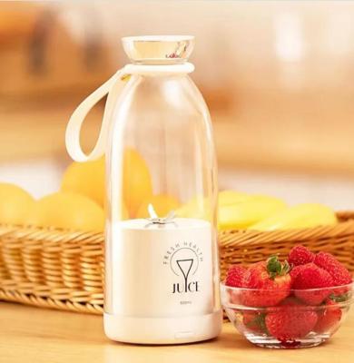 China 500ml USB Rechargeable Portable Juicer Blender 60W Mini Electric Travel Fruit Juice Maker for sale