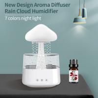 China Custom Rain Cloud Humidifier 450ml White Noise Machine 7 Color Night Light Aromatherapy Diffuser USB for sale