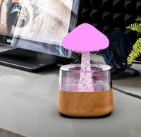China 450ml Ultrasonic Cool Mist Humidifier with Wooden Base Desktop Air Freshener for Bedroom Office for sale
