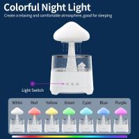 China 4-in-1 Rain Cloud Humidifier with Speaker 450ml USB Type C Aroma Diffuser Night Light White Noise for Office for sale