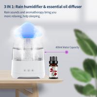 China 4-in-1 Rain Cloud Humidifier with Speaker 450ml USB Type C Aroma Diffuser Night Light White Noise for Office for sale
