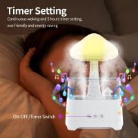 China 4-in-1 Rain Cloud Humidifier with Speaker 450ml USB Type C Aroma Diffuser Night Light White Noise for Office for sale