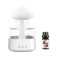 China 450ml Rechargeable Aroma Cloud Night Light Humidifier with Rain Sound 5H Timer for sale