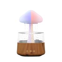 China Custom Logo Wooden Ultrasonic Aroma Diffuser Humidifier 450ml with LED Night Light for Hotel Bedroom Office for sale