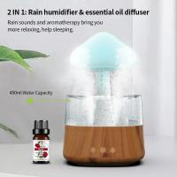 China Custom Logo Wooden Ultrasonic Aroma Diffuser Humidifier 450ml with LED Night Light for Hotel Bedroom Office for sale