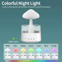 China 450ml Ultrasonic Mushroom Aroma Humidifier with White Noise Rain Sound 5V USB Type C for Home Office for sale